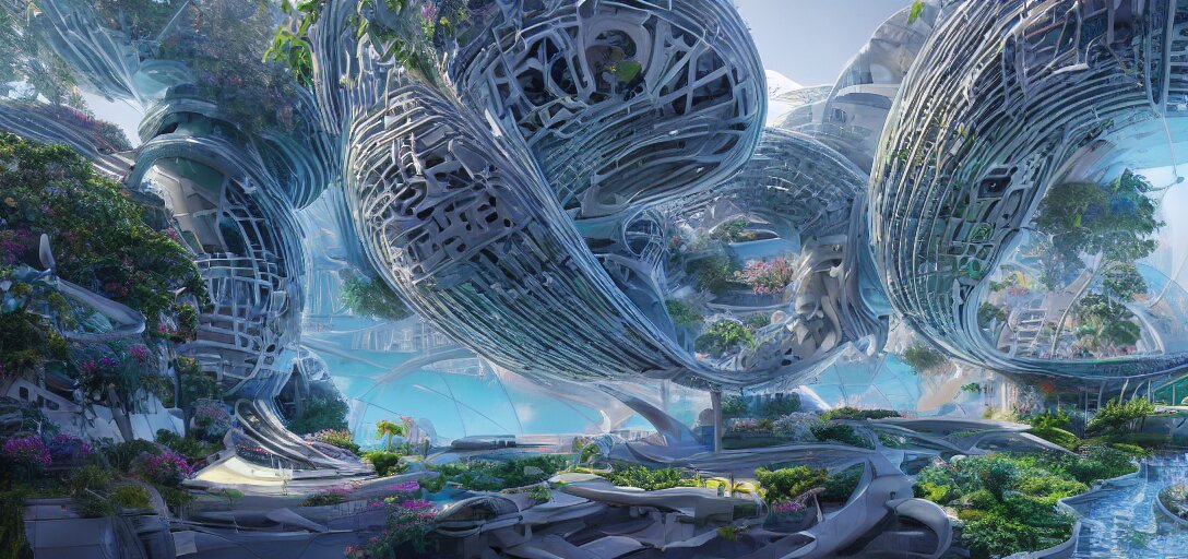 Lexica - Highly detailed torus shaped futuristic architecture by ...