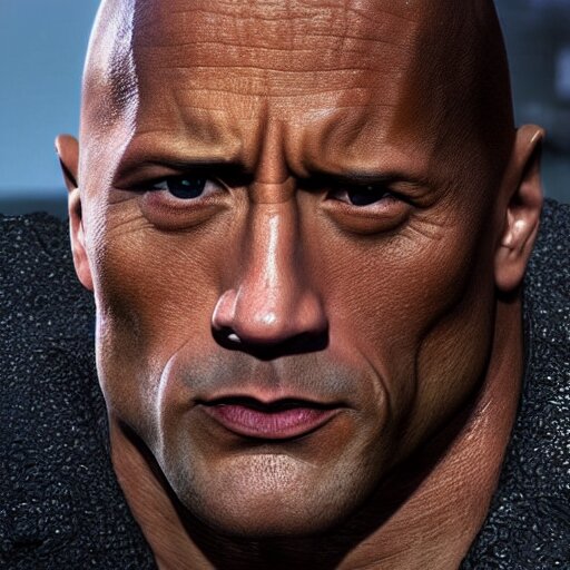 Lexica - Photorealistic dwayne johnson is made of cobblestone ...