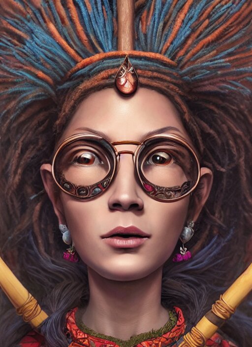 Lexica - An anthropomorphic beautiful goddess female wizard portrait ...