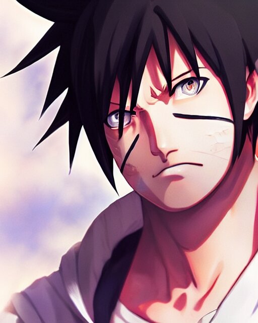 Lexica - Naruto, medium shot, visible face, detailed, perfectly shaded, perfectly shaded face ...