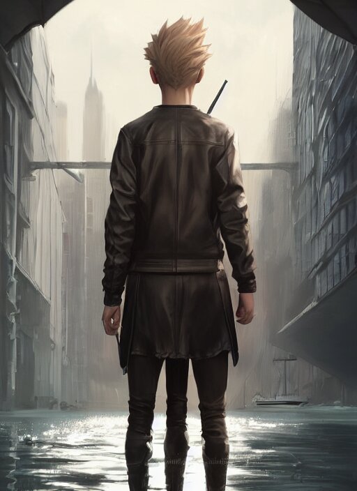 Lexica - Beautiful blonde teenage boy assassin walking on water ...