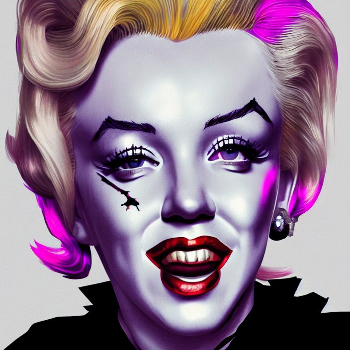 Lexica - Portrait of Marilyn Monroe as a harley quinn. intricate ...
