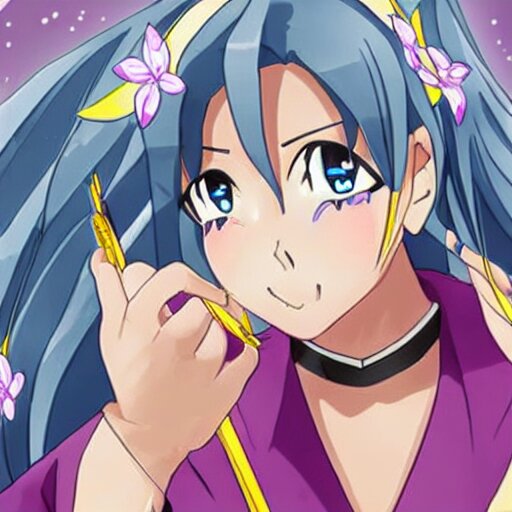 Lexica - Goddess Aqua struggling to do her taxes, trending on pixiv