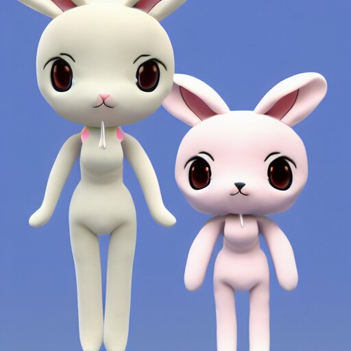 Lexica - Cute fumo plush bunny girl, floppy ears, furry anime, vray