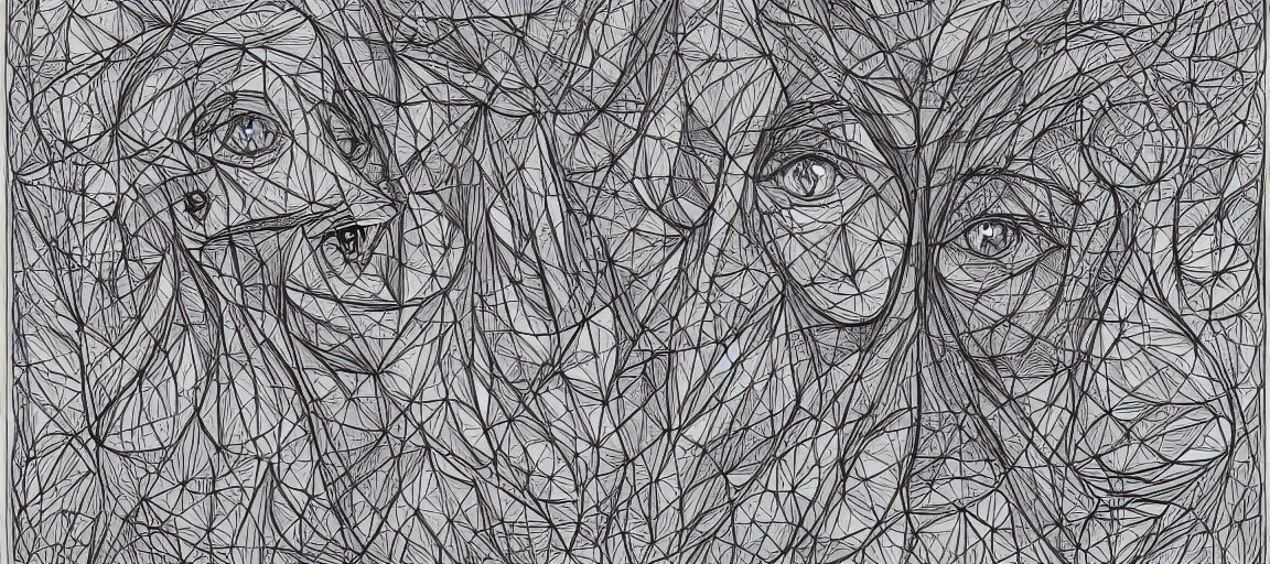 symmetry! portrait of multiple human silhouettes, posing, mooc ...