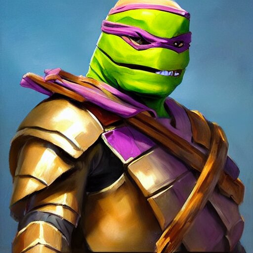 Lexica - Greg manchess portrait painting of armored donatello of tmnt ...