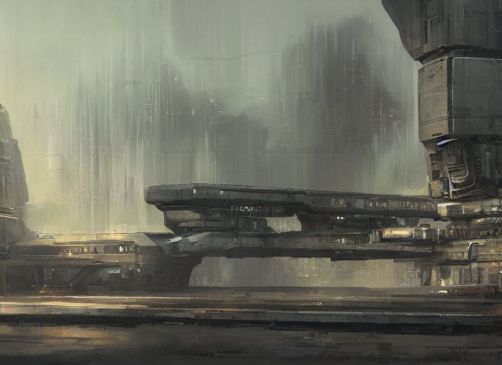 Lexica - Science fiction industrial hard science concept art, brutalist ...