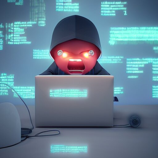 Lexica - An angry baby hacker, art by beeple