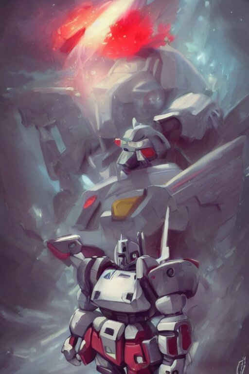 Lexica - Cute anthropomorphic Gundam, Gundam eating a wipe red ...