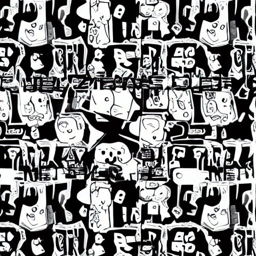 Lexica - Zef box design black and white color scheme, graffiti, cute ...