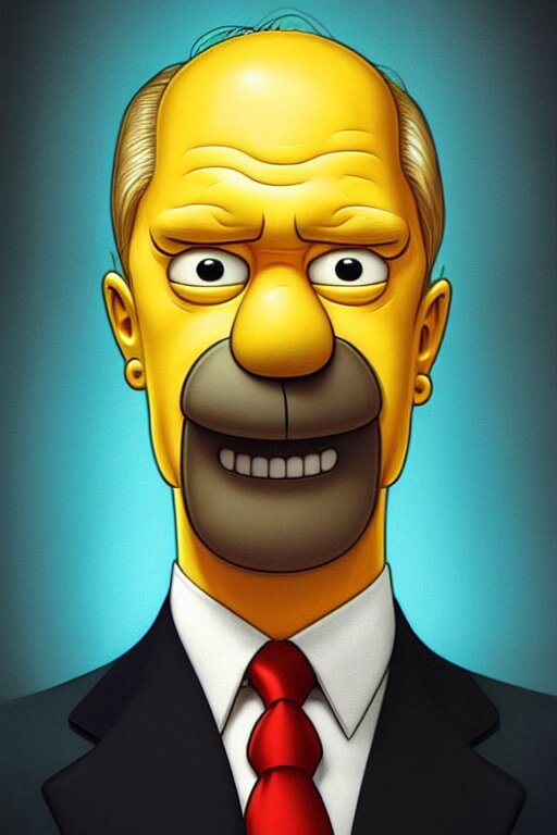 Lexica - Vladimir putin as a yellow funny stupid homer simpson ...