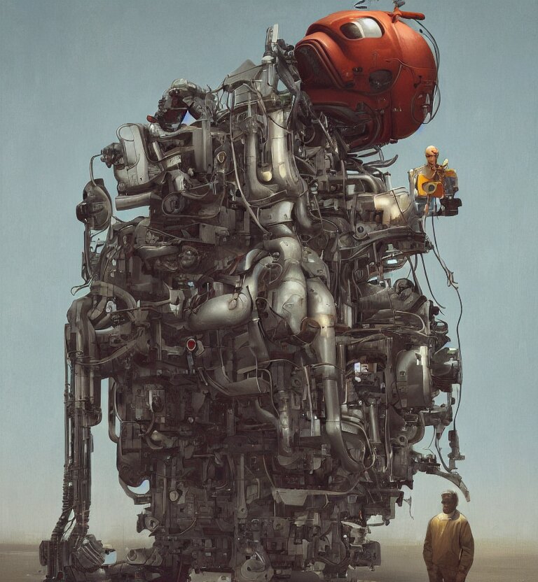 Lexica - A portrait of a researcher, half human, half machine in a ...