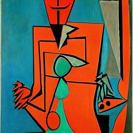 Lexica - Very creepy man, grotesque, horror, pablo picasso style