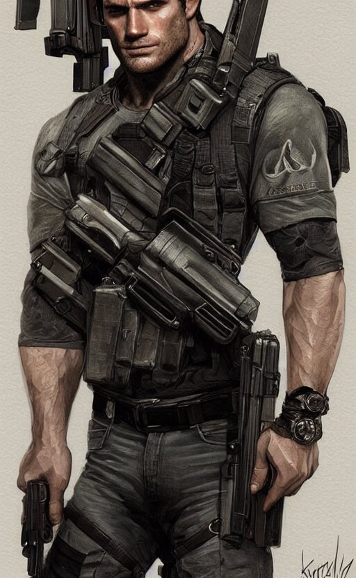 Lexica - Portrait of henry cavill as chris redfield, resident evil ...