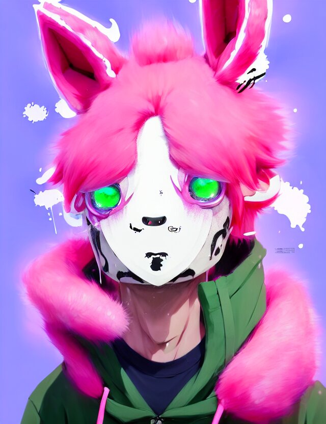 Lexica - A beautiful headshot portrait of a cute anime splatoon male ...