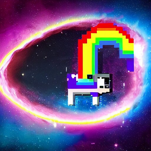 Lexica - National geographic photograph of nyan cat in space