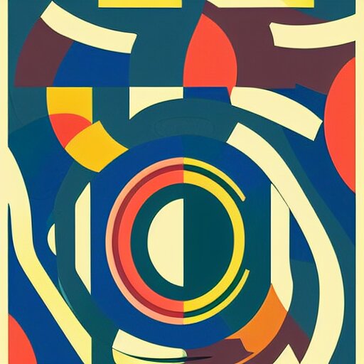 Lexica - Graphic vector poster of abstract geometric shapes by heinz ...