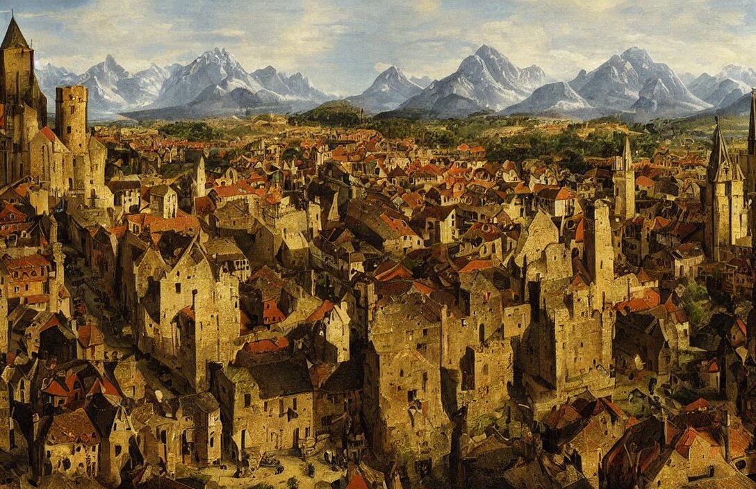 Lexica - View gates of a medieval city!! massive! majestic! tall ...