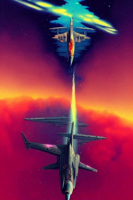 Lexica - Burning fighter jet falling in jupiter's clouds, epic scene ...