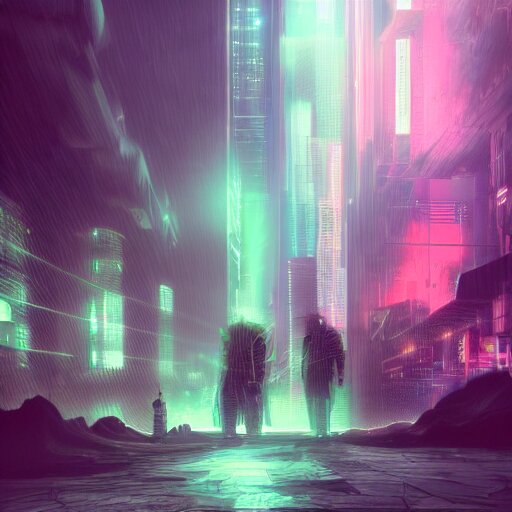 Lexica - Digital pixelized souls lost in a torrent of data, cyberpunk ...