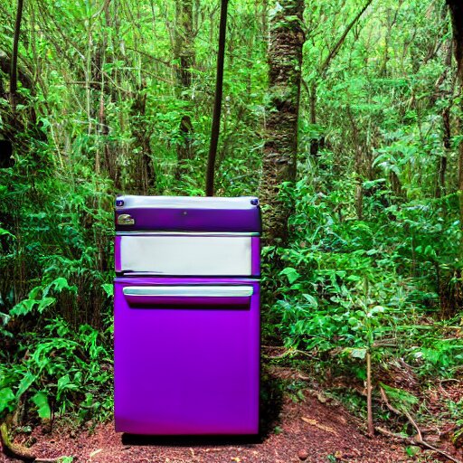 Lexica - Purple refrigerator in a jungle, 4k photograph