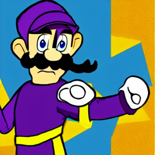 Lexica - NES game box Waluigi Quest