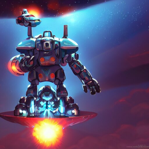 Lexica - 3D Fantasy Cute and adorable mecha piggy floating in space ...