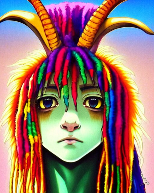 Lexica - Portrait Anime 1984 Rasta Goat Goat wearing-rasta-clothes Soft ...