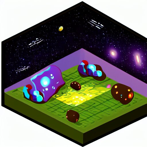 Lexica - Cute isometric galaxy