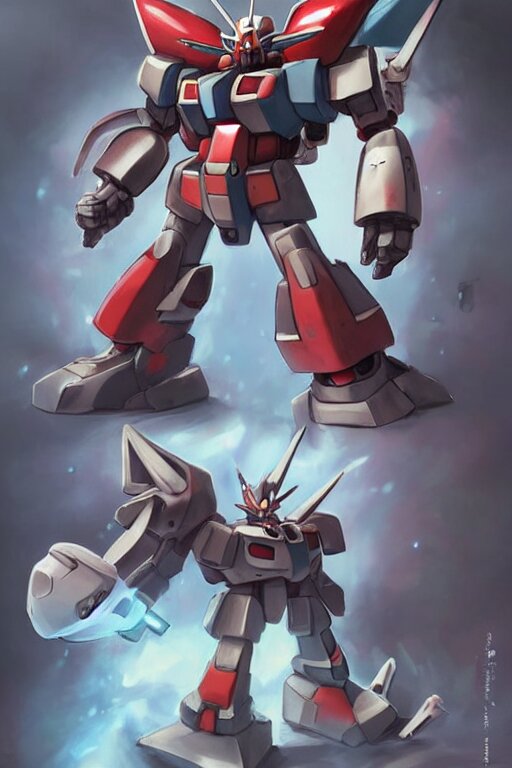 Lexica - Cute anthropomorphic Gundam, Gundam eating a wipe red ...