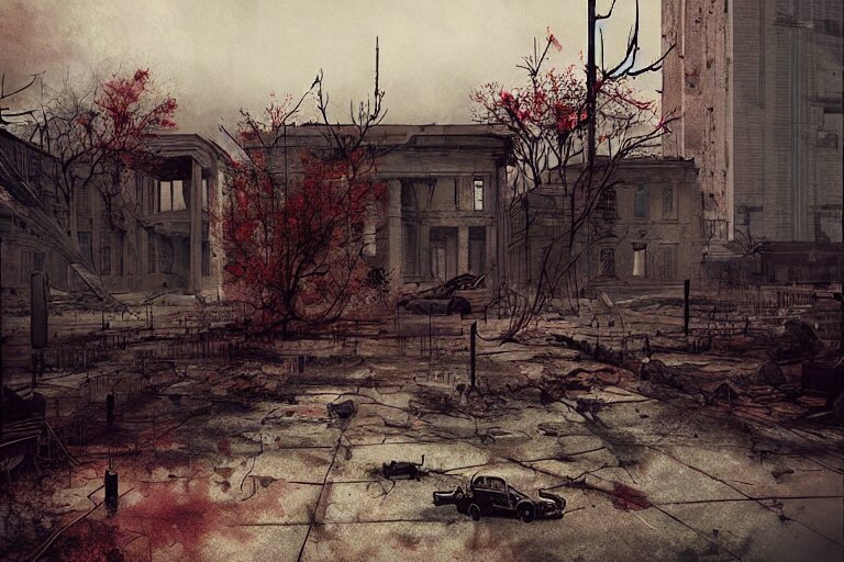 Lexica - Post apocalyptic washington dc, plague, artstation by zhang kechun