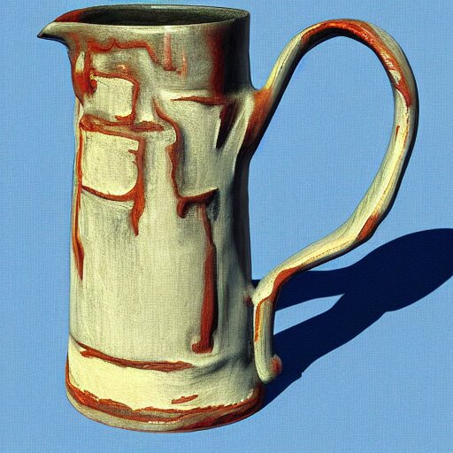 Lexica - Impressionist symetrical paris steel jug, by egon schiele and ...