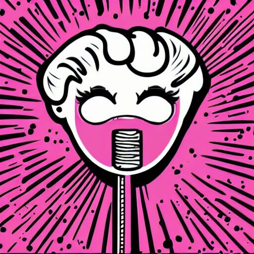 candy floss lollipop rush art by butcher billy, sticker, colorfu ...