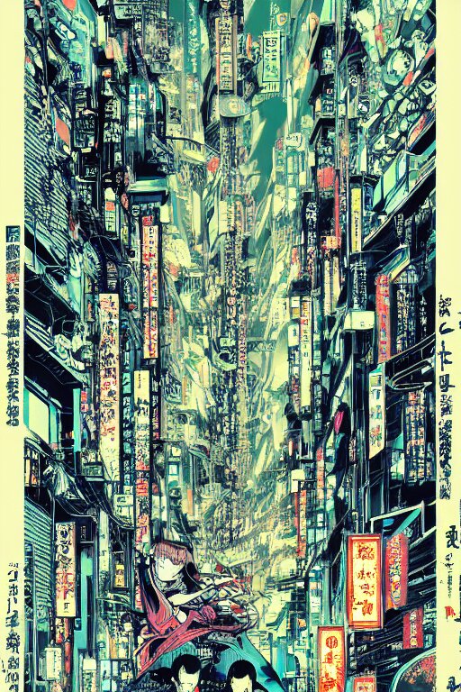 Lexica - Futuristic japanese cyberpunk bladerunner silk screen by ...