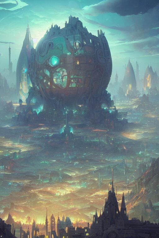 Lexica - Utopian city of a type 4 civilization, concept art by pete ...