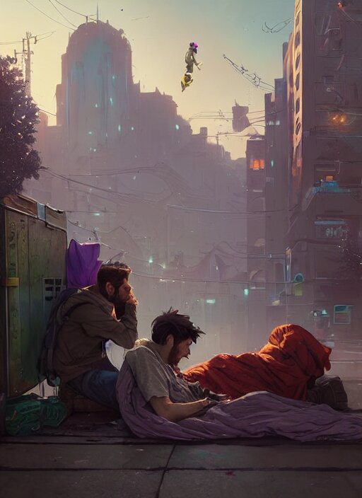 Lexica - Highly detailed portrait of homeless and beaten up Buzz ...