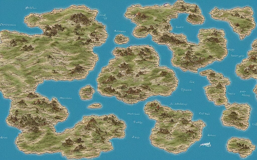 Lexica - A world map for a new fantasy land, topographical view with ...
