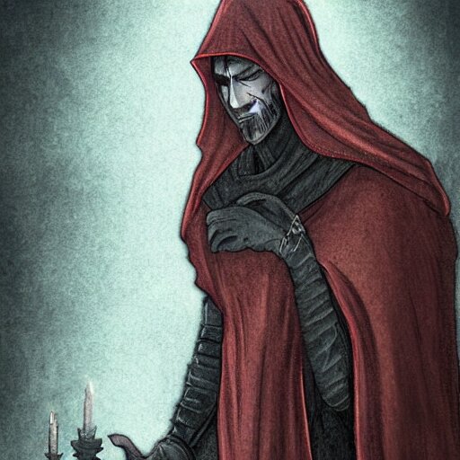 Lexica - 4 0 years old man, skinny, slim : : goatee : : hooded cloak ...