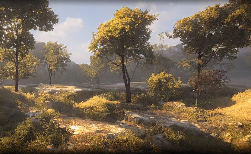 beautiful landscape, Unreal Engine 5, RTX, AAA Game, Detailed 3D ...