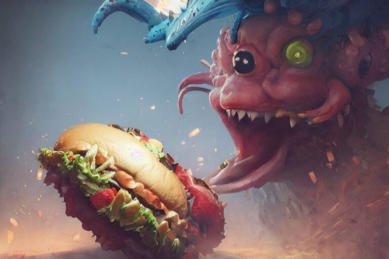 Lexica - Fast food monster by jean - baptiste monge, high quality, high ...