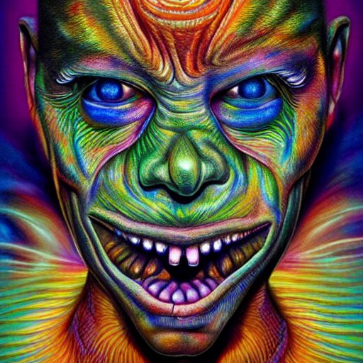 hyperrealism realistic lsd detailed 3 d scary pyschedelic trippy ...