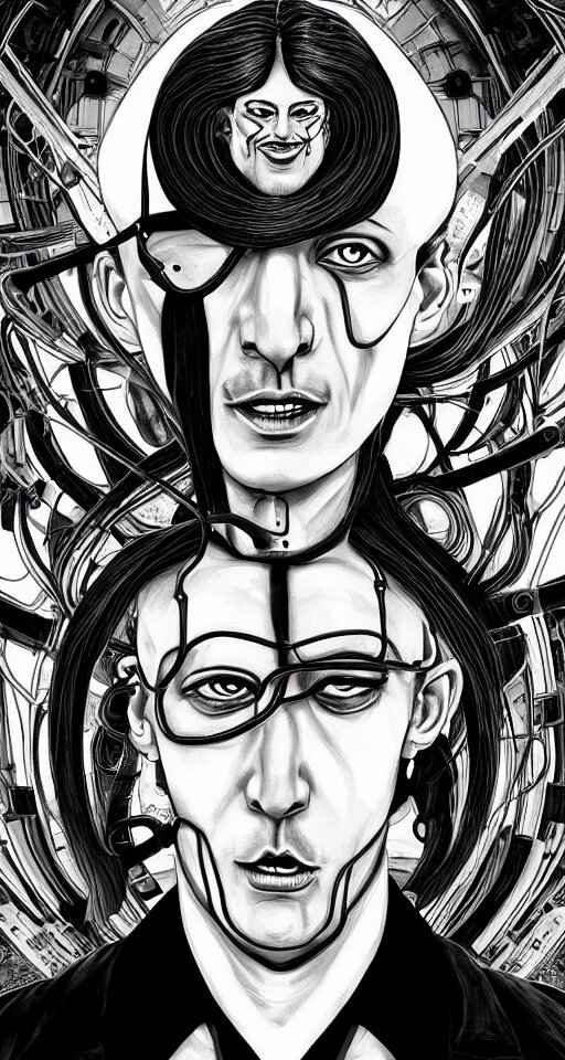 Lexica - A portrait photo of a latino mad scientist male with cyborg ...