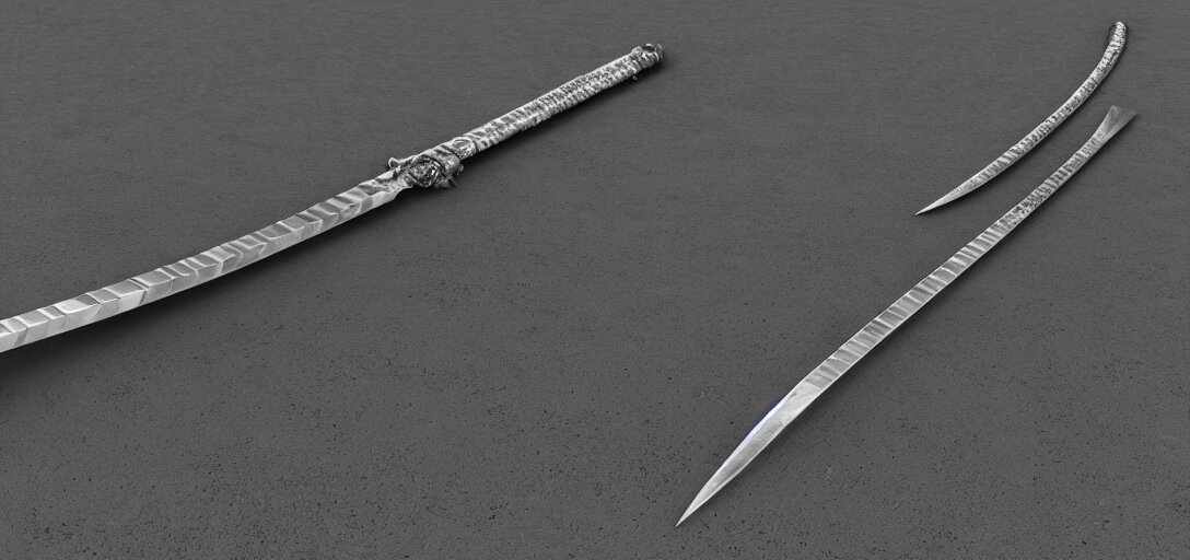 Lexica - Long sword, black skeleton sword, steel, sword, crystals ...