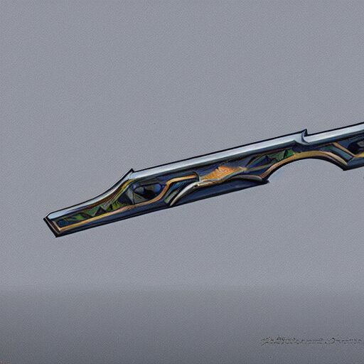 a boomerang with magical gun barrels on both ends, science fanta ...