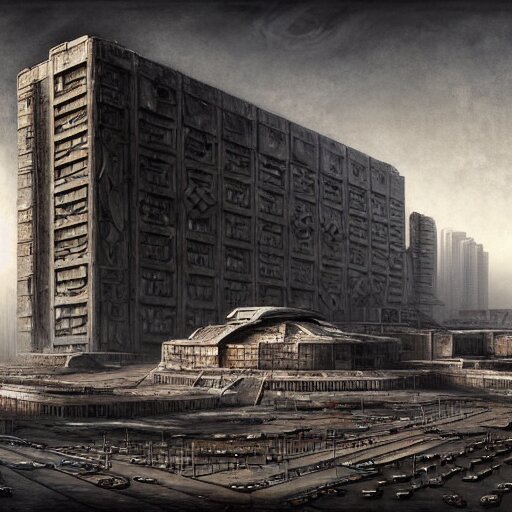 Lexica - Brutalist, soviet architecture on mars, megastructure, kowloon ...