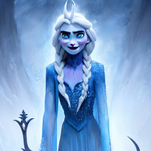 Lexica - An undead satanic ice witch from frozen 2. Detailed digital ...