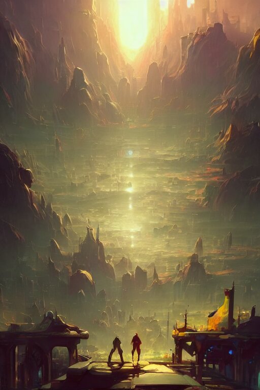 Lexica - Utopian city of a type 4 civilization, concept art by pete ...