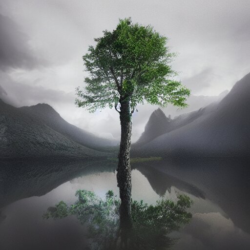 Lexica - The dark forest, surrounded by mountains and clouds. featured ...