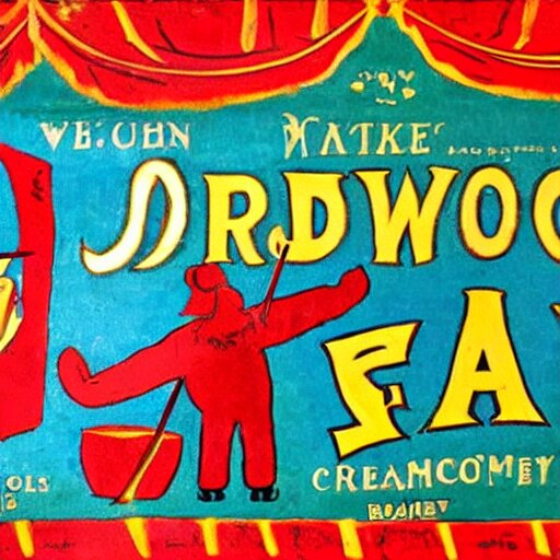 Lexica - Banner advertising a side show, freak show advertisement, hand ...