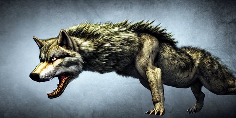 Lexica - Chimera made of a wolf and a crocodile, wolf head, awarded on ...